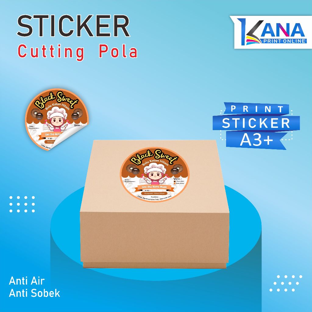 Jual Print Stiker Lebel Costum / Cetak Sticker Label Vynil Waterproof ...