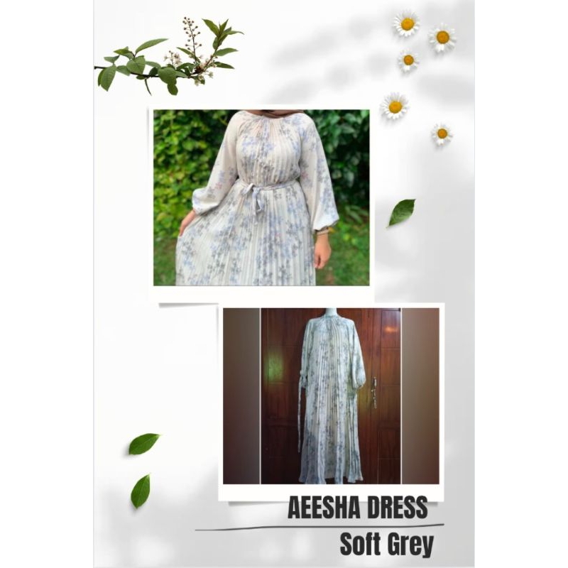 Jual Okeda shop - AEESHA DRESS Dress panjangwanita cantik plisket mewah ...