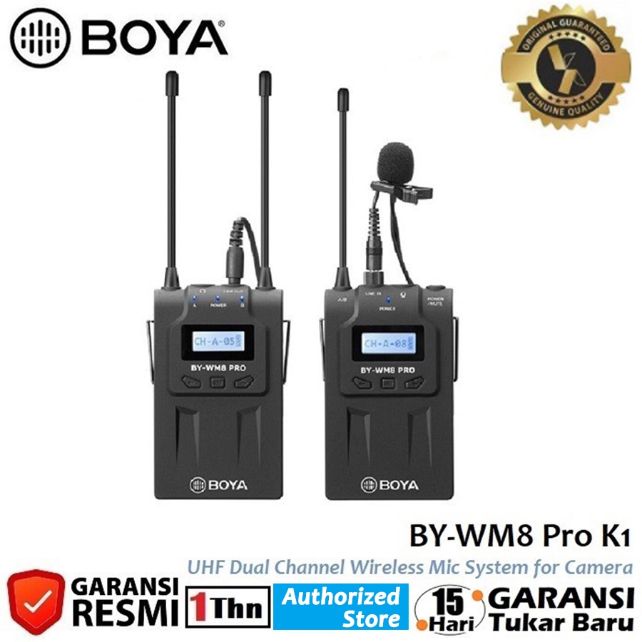Jual BOYA BY-WM8 Pro K1 UHF Dual-Channel Wireless Mic Microphone System ...