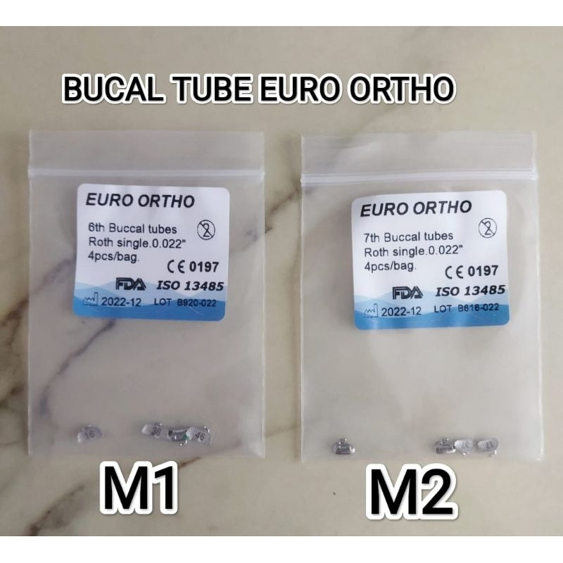 Jual Bondable Buccal Tube Euro Ortho M1 & M2 Roth Gigi Orthodontic ...