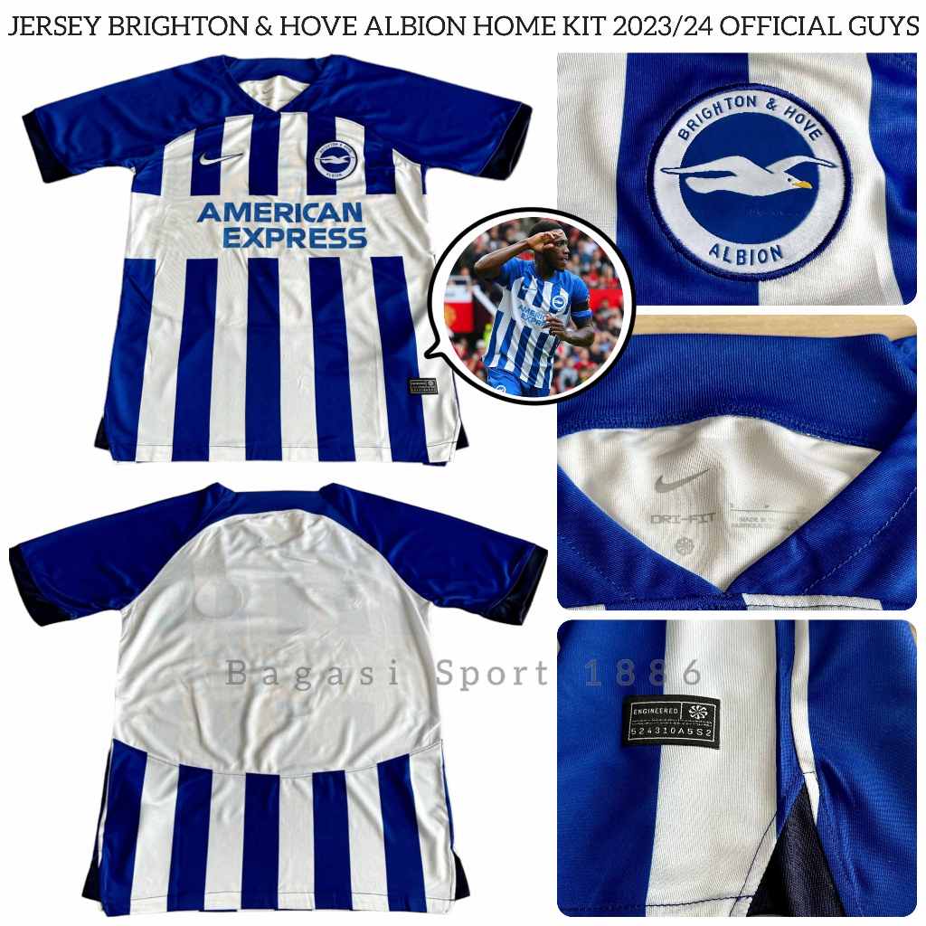 Jual Jersey Baju Bola Brighton & Hove Albion Home Kit Kandang Biru ...