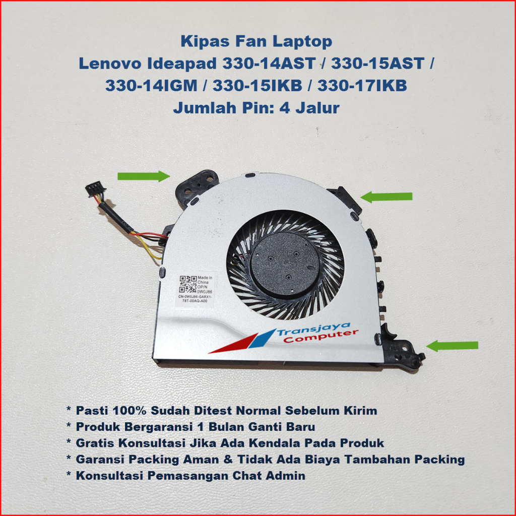 Jual Fan Kipas Processor Ideapad 330-15 330-15AST 330-15IGM 330-15IKB 330-15ISK 330-17IKB 330 ...