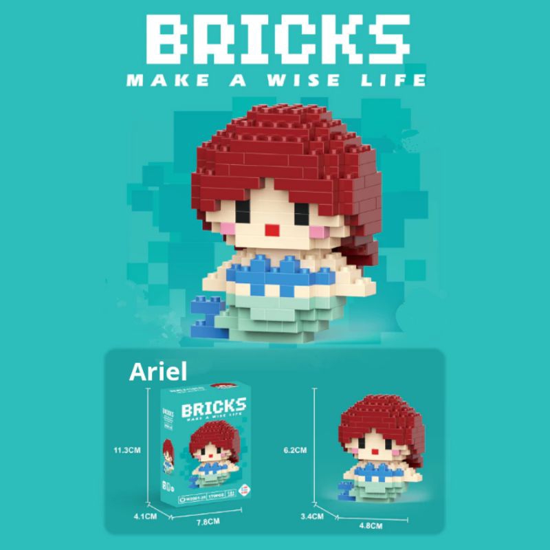 Jual Bricks Karakter Mainan Menyusun Nano Blok Permainan Anak Edukatif ...