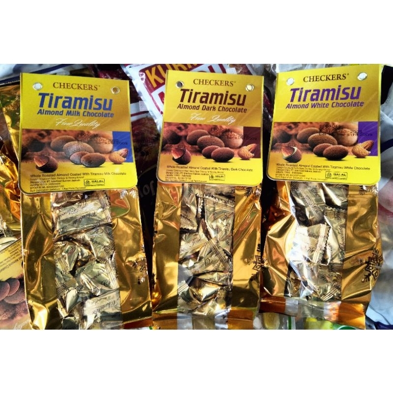 Jual Checkers Tiramisu Almond / Whole Roasted Almond Coated With ...