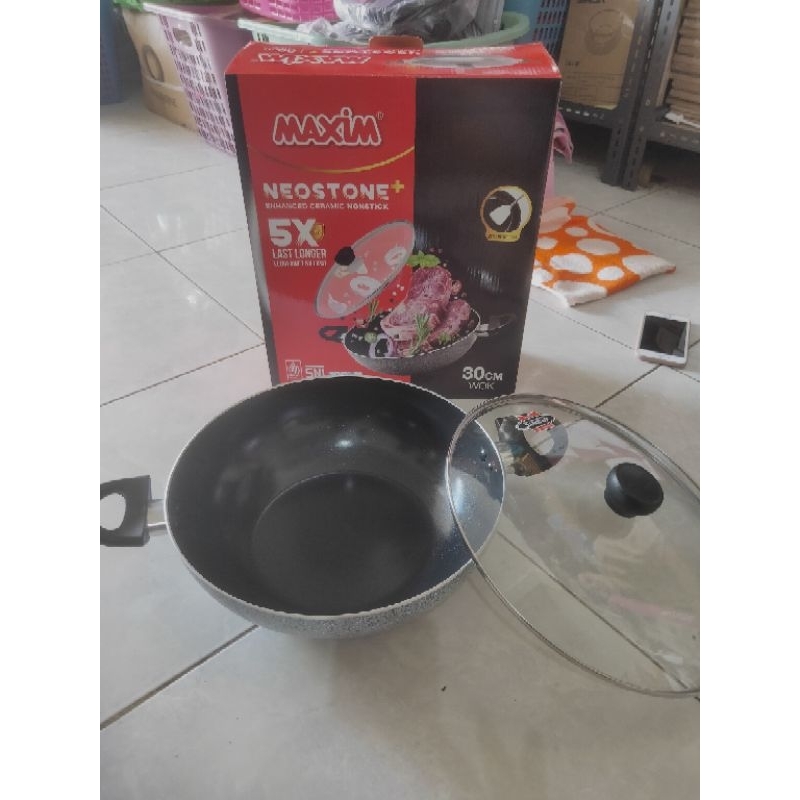 Jual wajan maxim neostone 30 cm | Shopee Indonesia