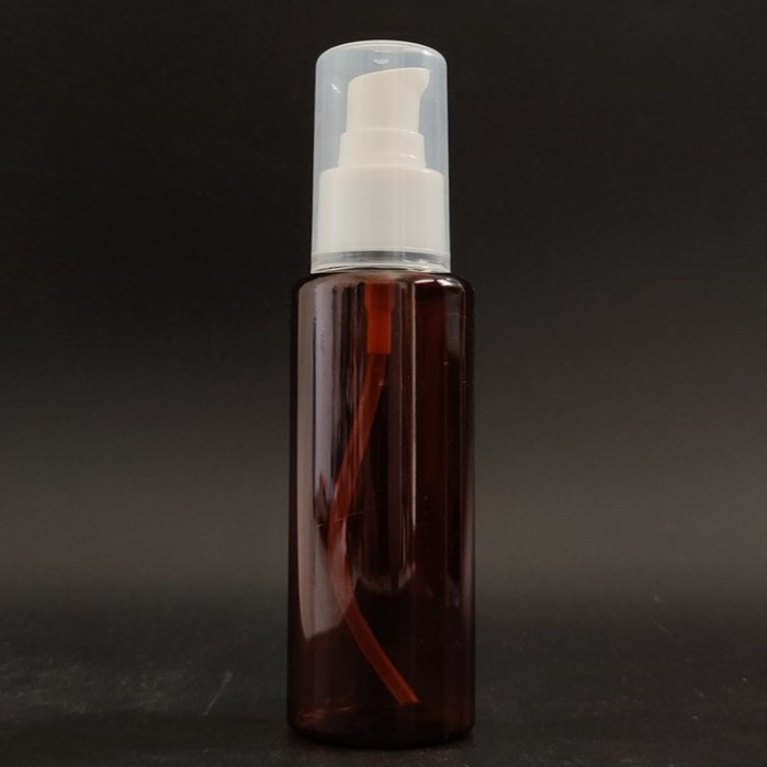 Jual BOTOL PUMP LOTION 100ML PLASTIK TUBULAR COKLAT - TUTUP PUMP PUTIH | Shopee Indonesia