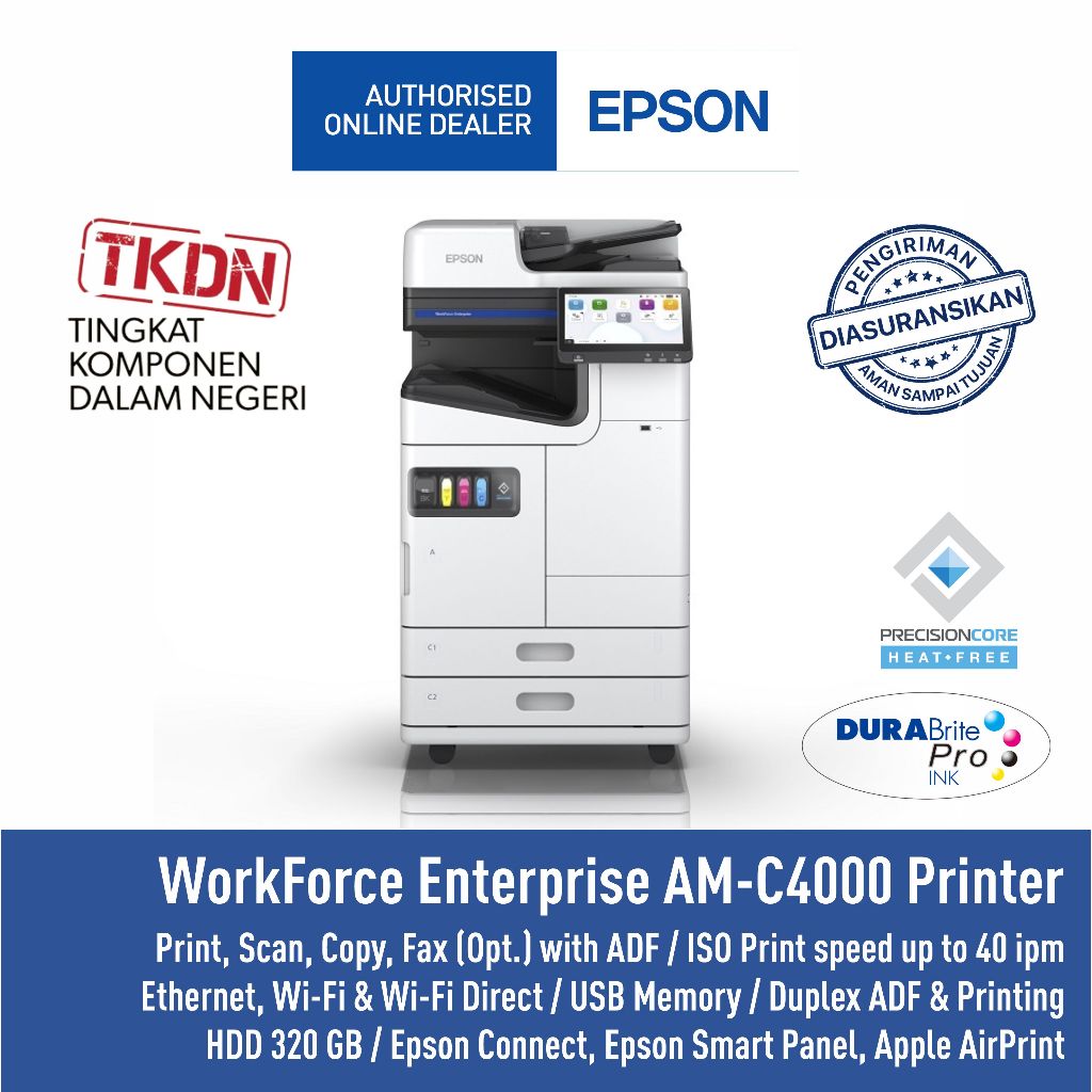 Jual Printer Fotokopi Photocopy Epson AM-C4000 AM C4000 A3 WIFI LAN ...
