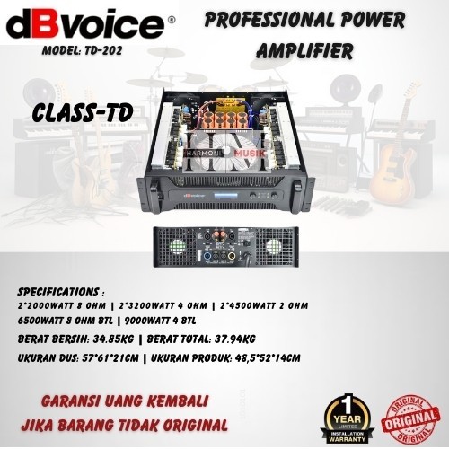 Jual Power dB Voice TD 202 Original Amplifier Dbvoice Class TD | Shopee Indonesia