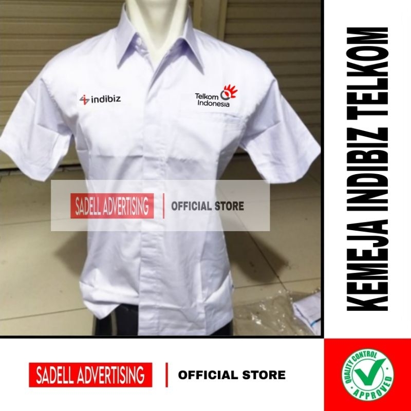 Jual Kemeja Telkom Indonesia Seragam INDIBIZ TELKOM Putih Lengan Pendek ...