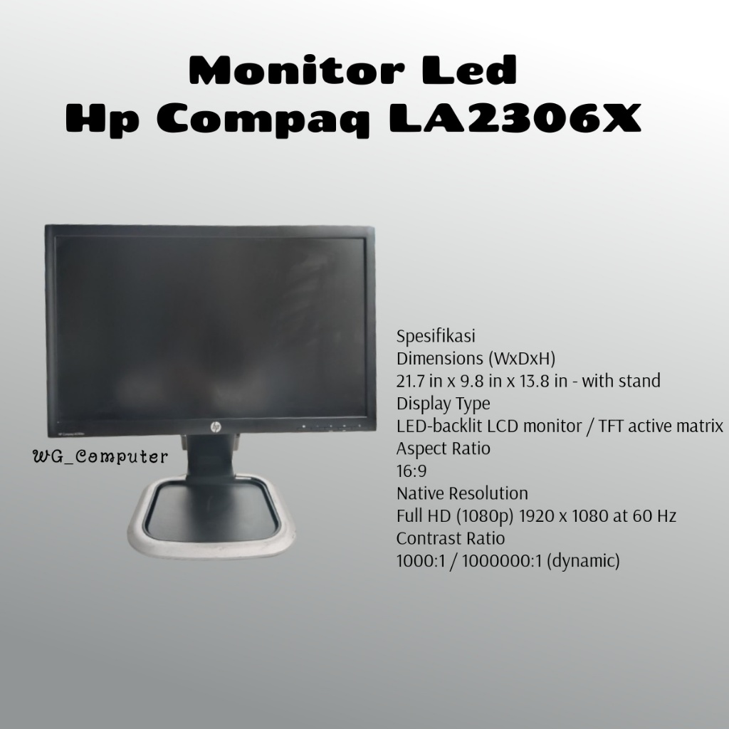 Jual Monitor Led HP Compaq LA2306X 23"inch | Shopee Indonesia