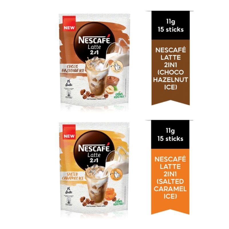 Jual Nescafe Latte 2 in 1 Salted Caramel Choco Hazelnut Ice | Shopee ...