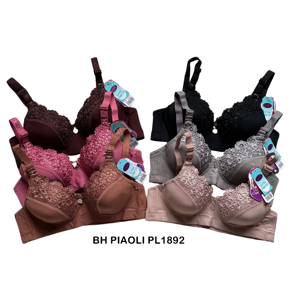 Jual Bra/BH Piaoli Renda 1892 Cup B Push Up Tanpa Kawat Busa Tipis Kait ...