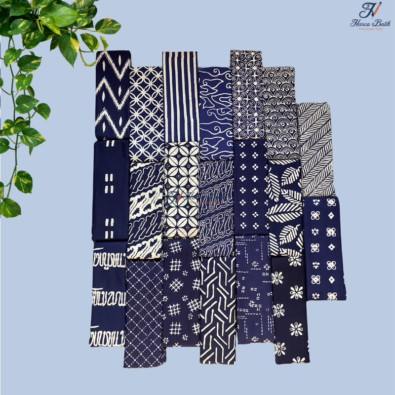 Jual Kain Batik Satu Warna Navy Edition Modern | Shopee Indonesia