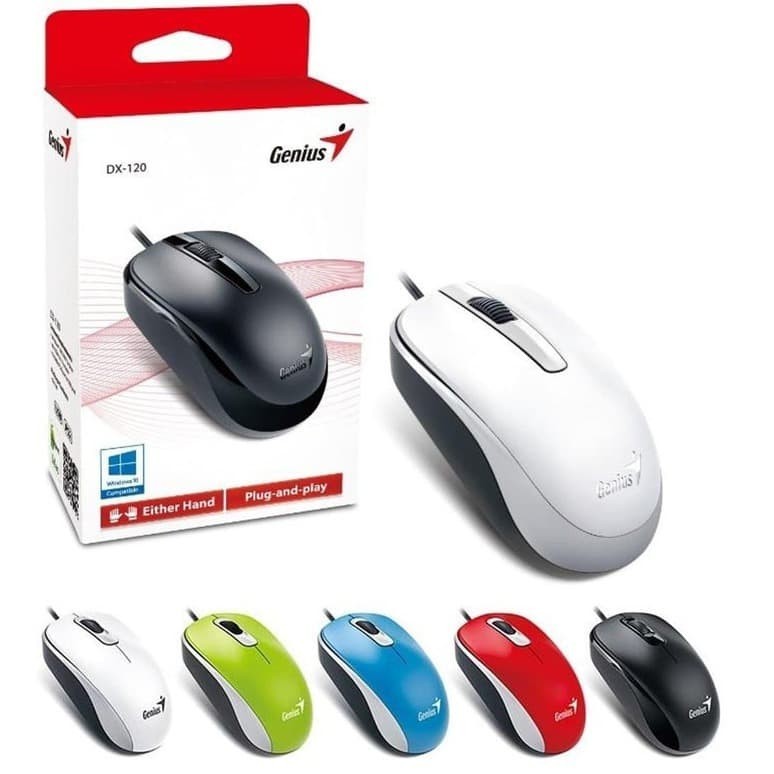 Jual Mouse USB GENIUS DX-120 Wired Optical 1000 DPI (ORIGINAL) | Shopee ...