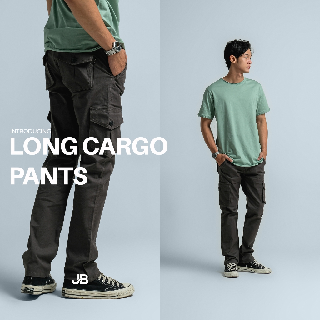 Jual JB - Long Cargo Dark Grey - Celana Cargo Panjang Pria | Shopee ...