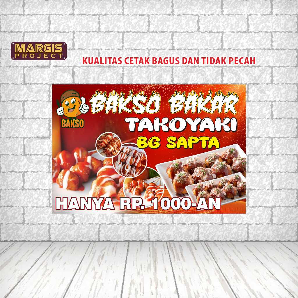 Jual COD SPANDUK BAKSO BAKAR UK. 100 x 50 CM | Shopee Indonesia