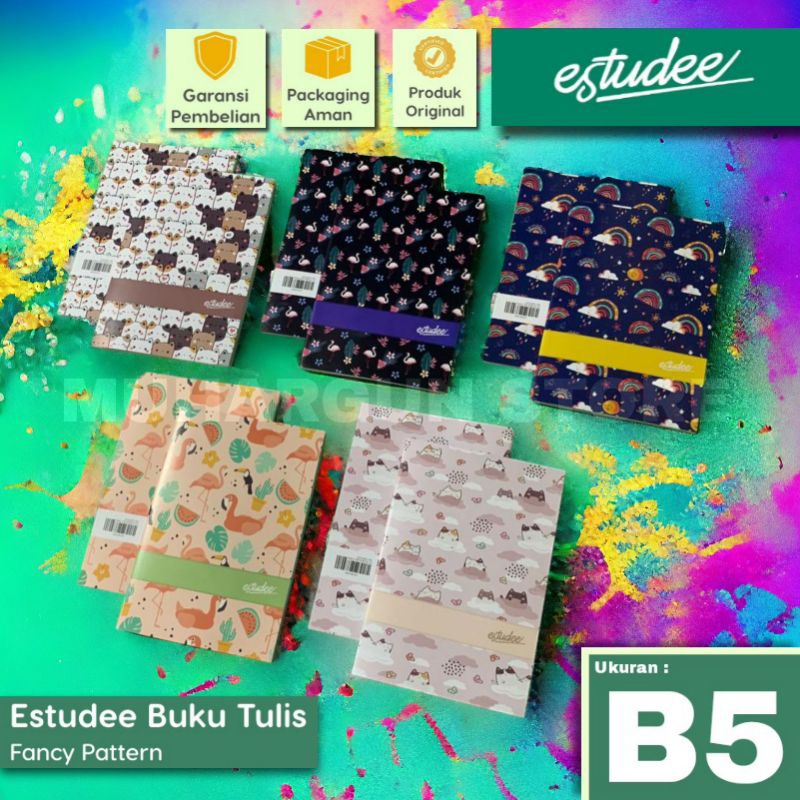 Jual Buku Tulis Boxy B5 Estudee Fancy Pattern 48 Lembar Isi 10 | Shopee ...