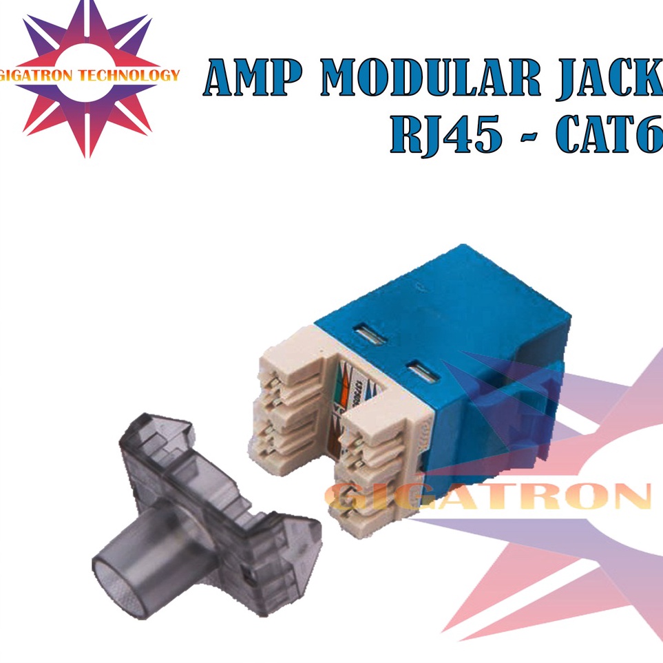 Jual Modular Jack RJ45 Cat 6 AMP COMMSCOPE Modular Jack Cat6 RJ45 UTP ...