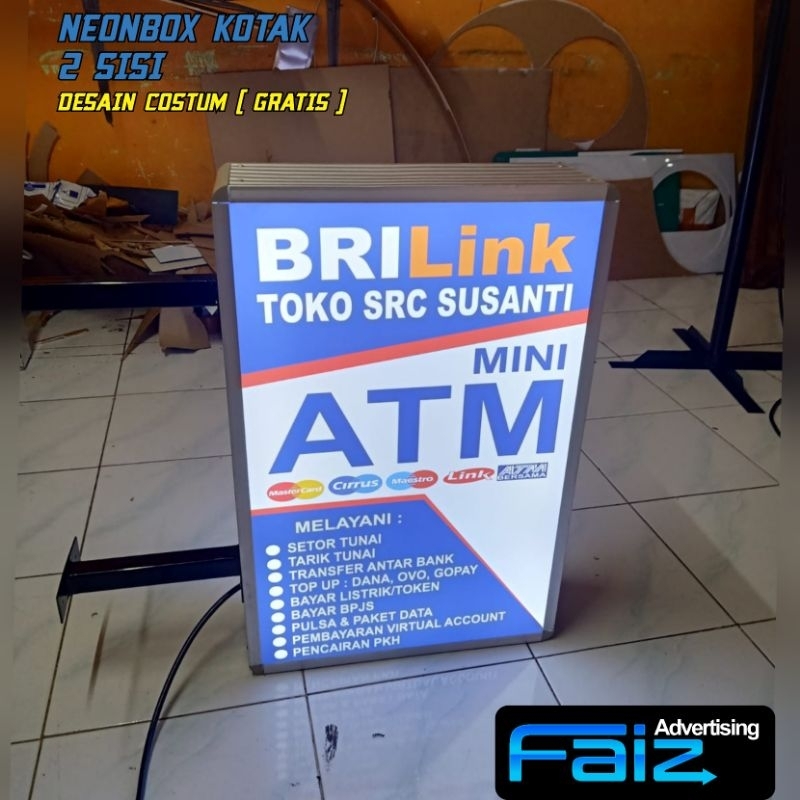 Jual NEON BOX AGEN BRI LINK DAN CUSTOM UK 100X50 | Shopee Indonesia