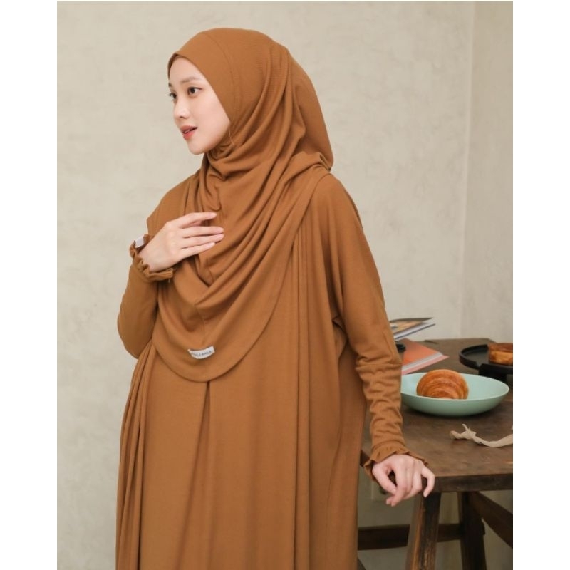 Jual KHALEWALE hello market solo heelan dress rawda pleats plain loose ...