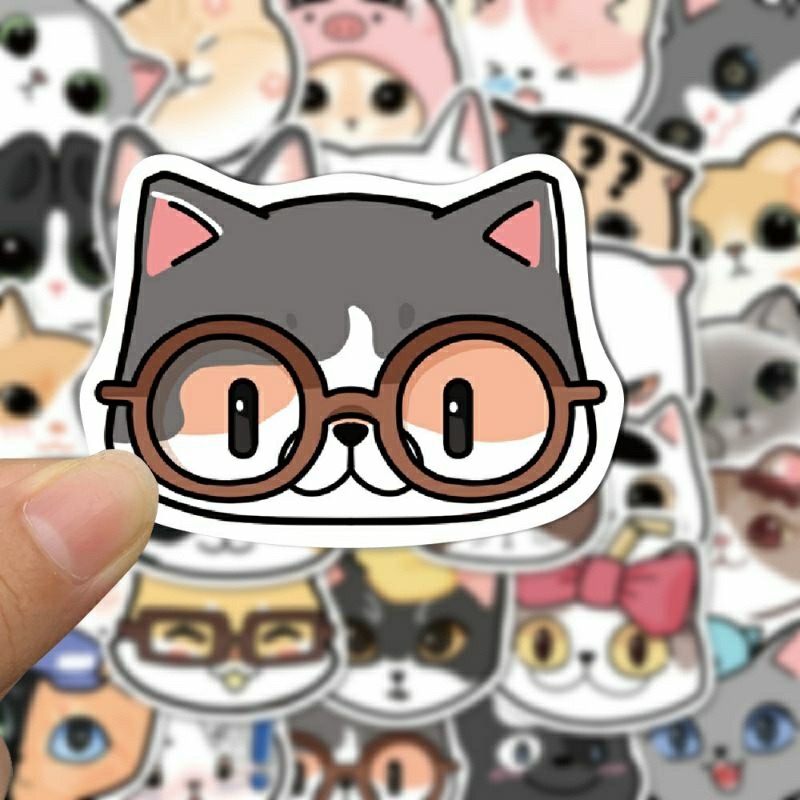 Jual Stiker Pack Kucing Stiker Kuving Lucu Aesthetic Style 260440 ...
