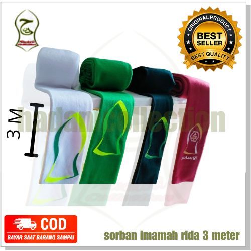 Jual sorban imamah rida 3 meter surban kain imamah | Shopee Indonesia