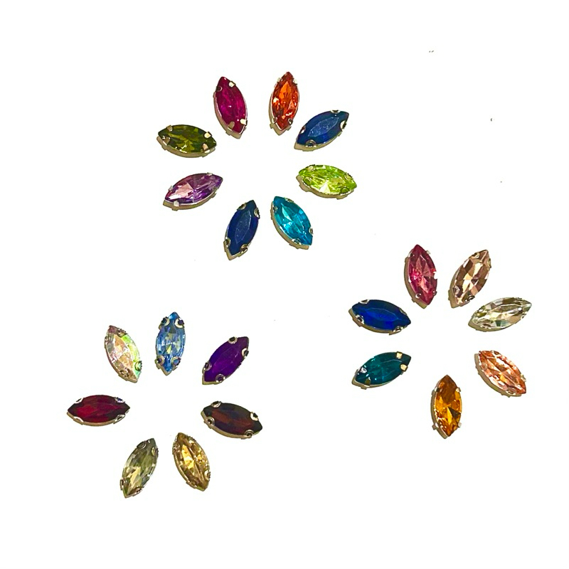 Jual Heramour - Payet Diamond Kristal Cangkang Daun 7x15 mm Acrylic ...