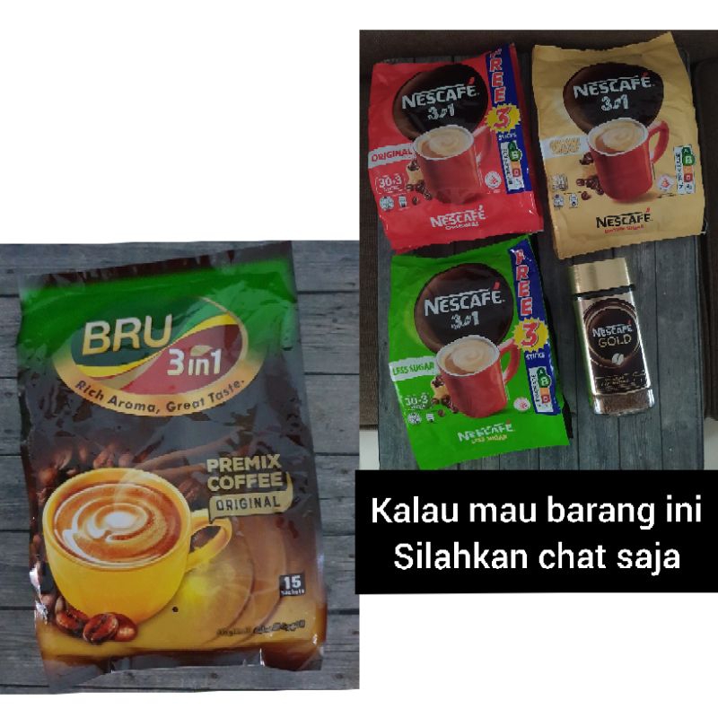 Jual Bru Premix Coffee Original Kopi India Singapore Nescafe Owl ...