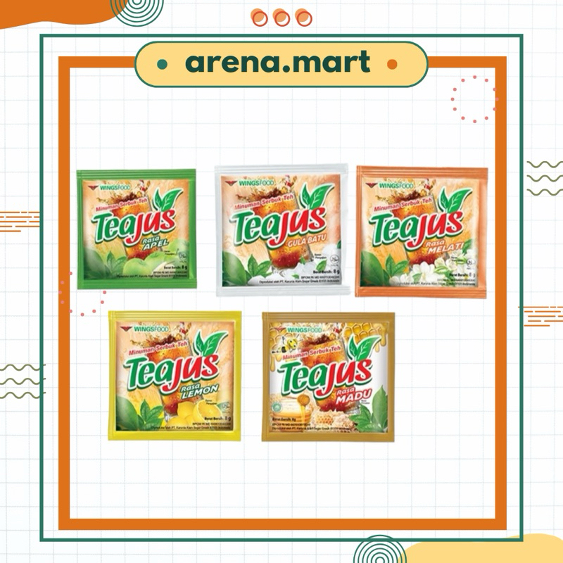 Jual Tea jus all variant 1 Pak @60 pcs semua rasa Tea Jus Gula Batu ...
