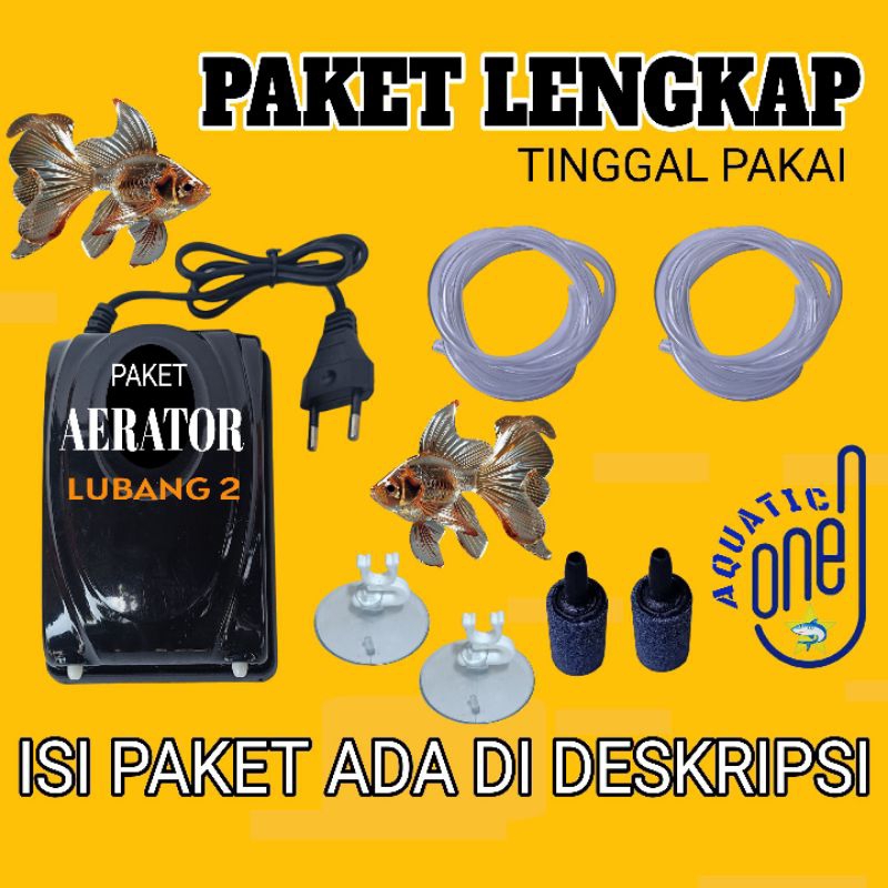 Jual PAKET LENGKAP AERATOR LUBANG 2 [[ALLMERK]]-[[MESIN HITAM]] mesin pompa gelembung udara ...