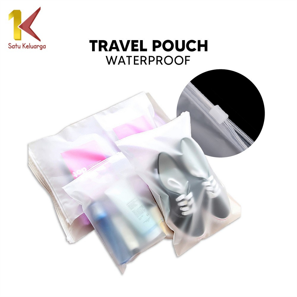 Jual Satu Keluarga Ziplock Bag Polos Travel Pouch C33 Tas Make Up Pouch ...