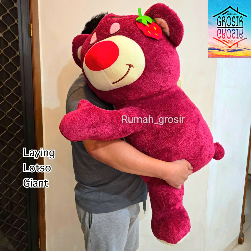 Jual (Rumah Grosir) Boneka Laying Lotso Bear Strawberry Toy Mainan ...