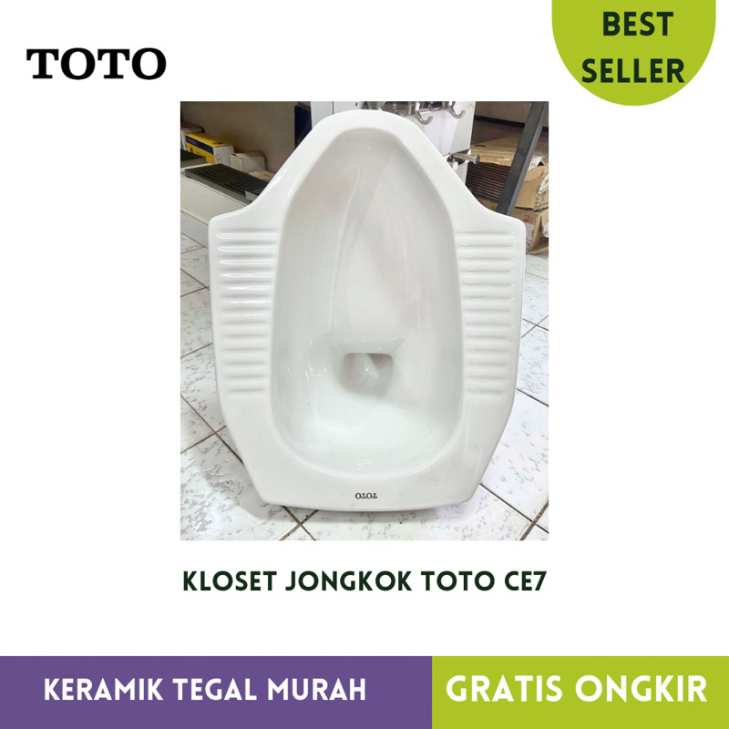 Jual CLOSET / KLOSET JONGKOK / TOILET SQUAT TOTO CE 7 / CE7 WHITE ...