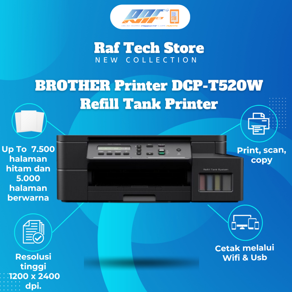Jual BROTHER Printer DCP-T520W - Printer Ink Jet- Print Scan Copy ...