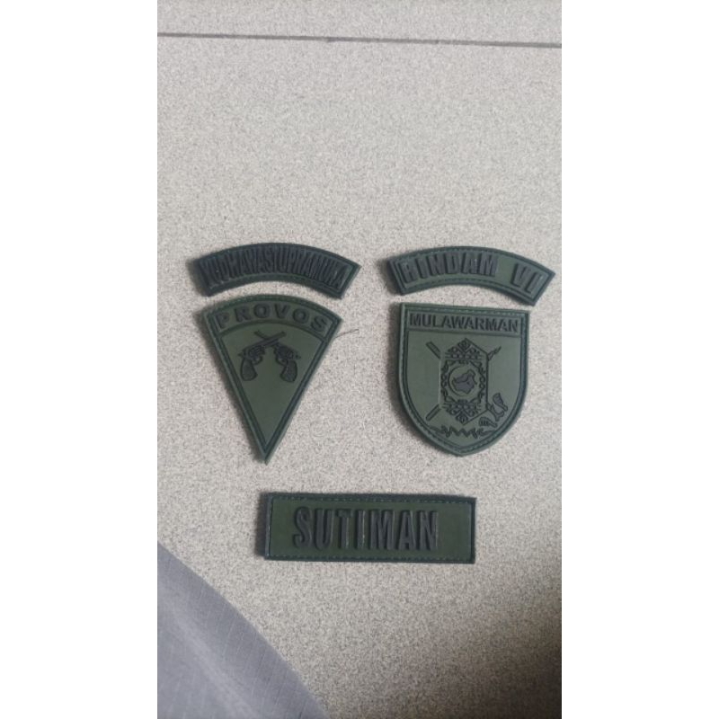 Jual Patch rubber PDH PDL tni ad custom nama pangkat | Shopee Indonesia