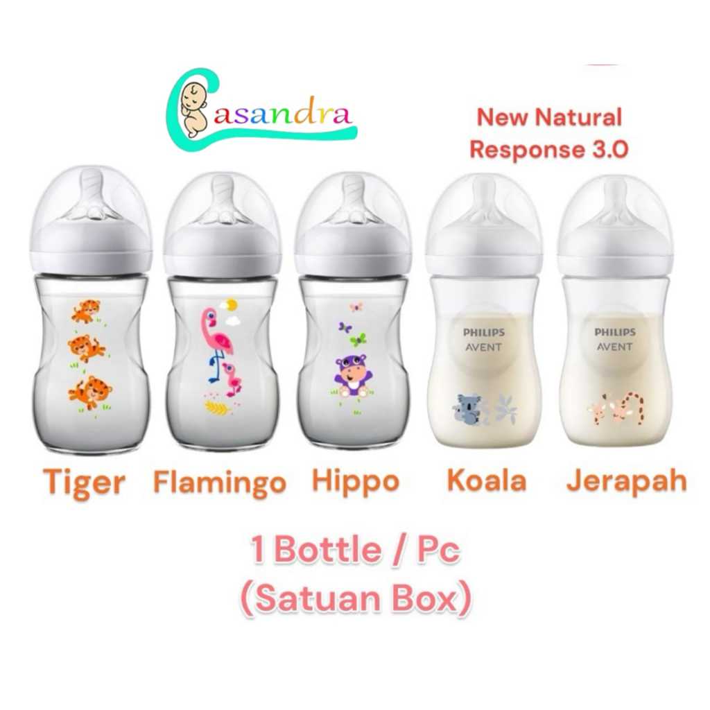 Jual Philips Avent Natural Bottle Tiger / Hippo/ Flamingo / New ...