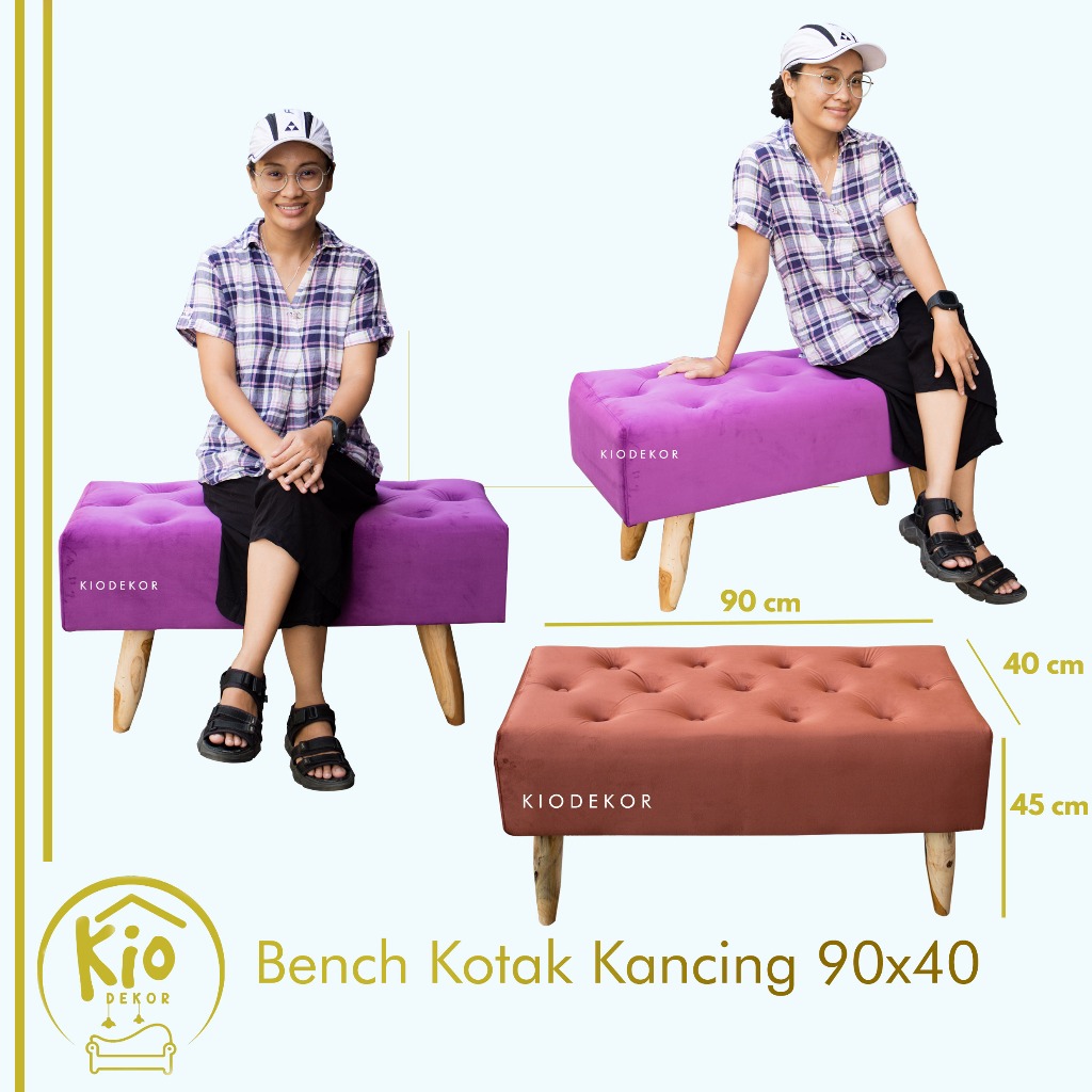 Jual Bench Kotak 90x40x45cm - Sofa Minimalis - Stool Panjang - Kursi ...