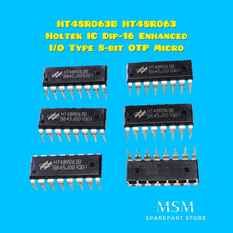 Jual HT48R063B HT48R063 Holtek IC Dip-16 Enhanced I/O Type 8-bit OTP ...