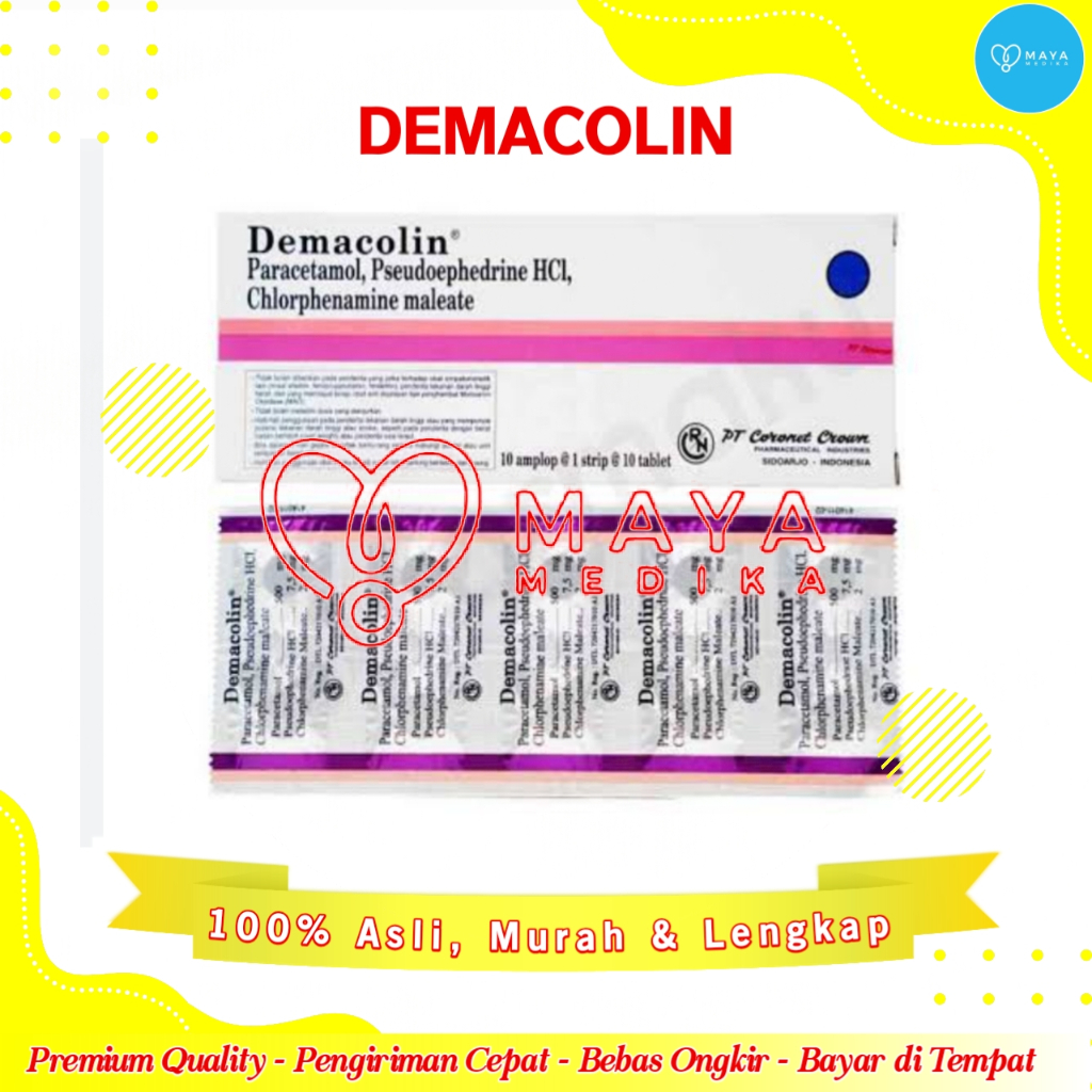 Jual Demacolin 1 Strip Isi 10 Tablet | Shopee Indonesia