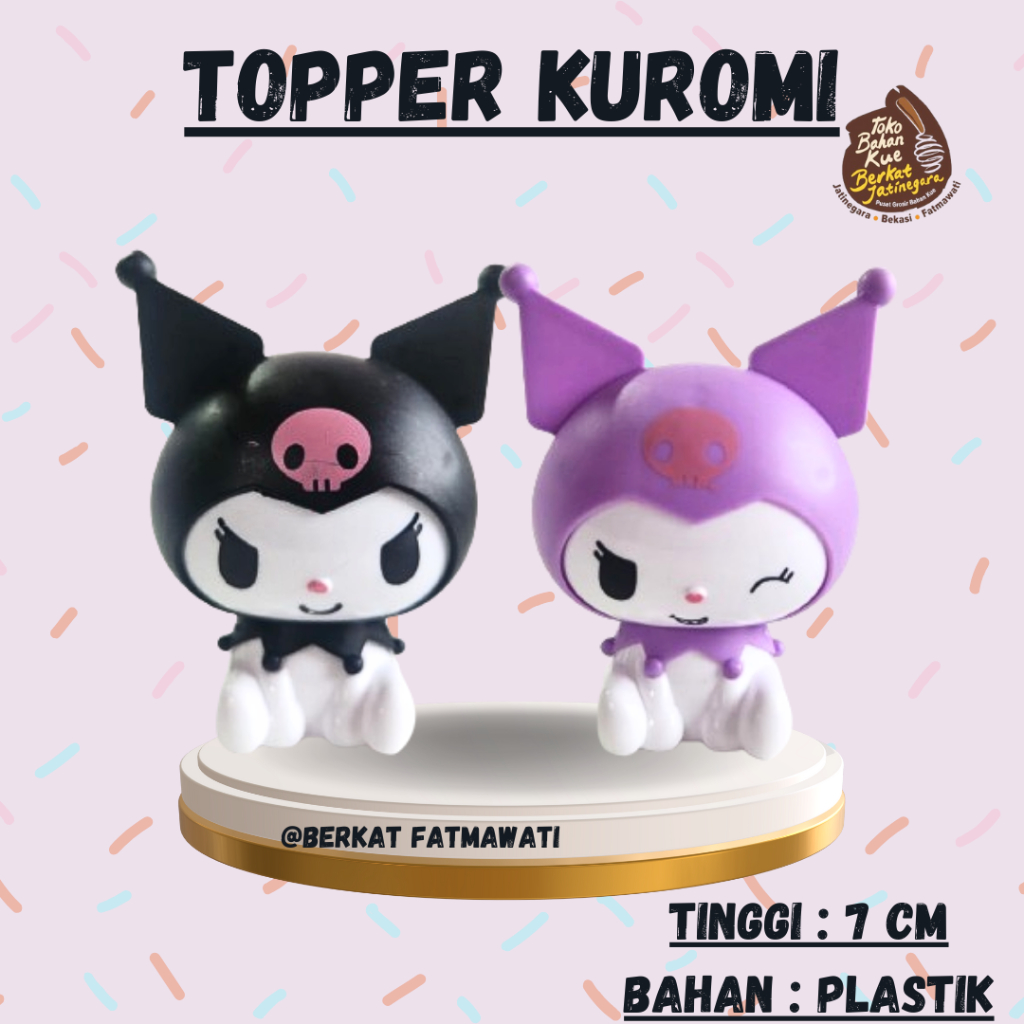 Jual TOPPER CAKE KUROMI / HIASAN KUE KUROMI / MAINAN / PCS | Shopee ...