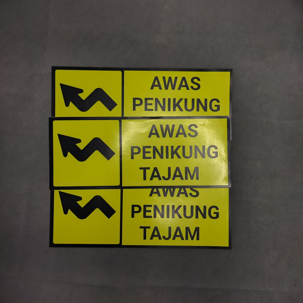 Jual STIKER TANDA LABEL UNIK AWAS PENIKUNG TAJAM PLESETAN (AWAS ...