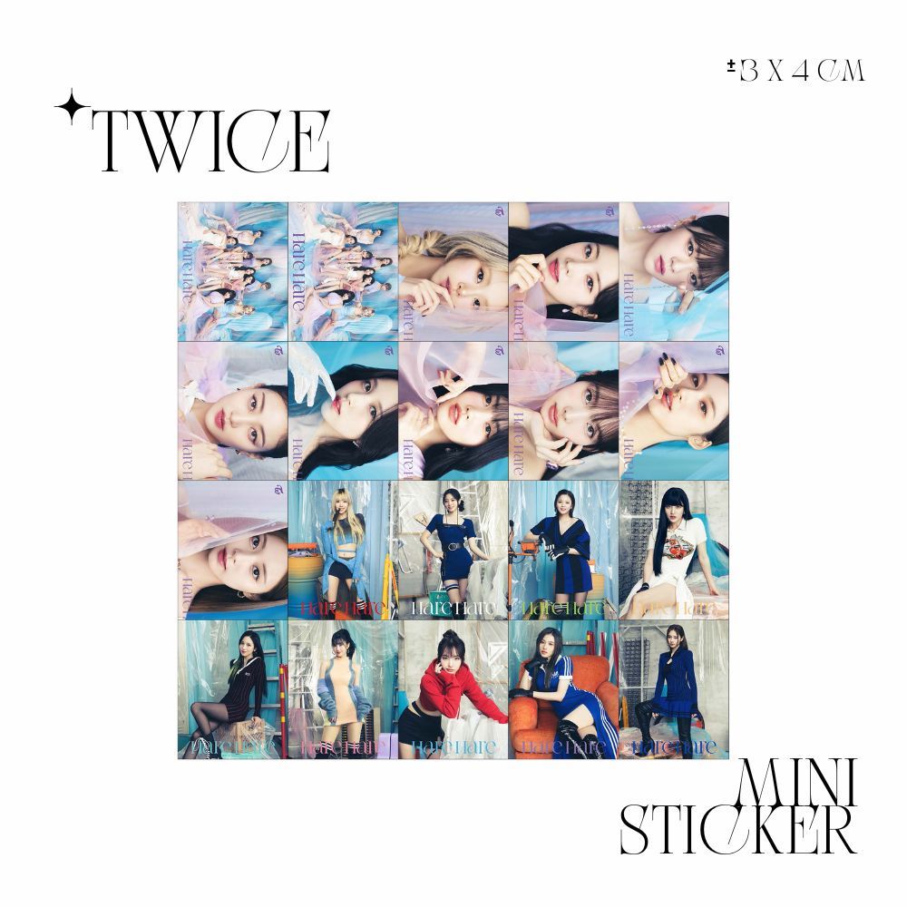 Jual MINI STIKER TWICE HARE (ISI : 20 PCS) STICKER CHROMO TRANSPARAN ...