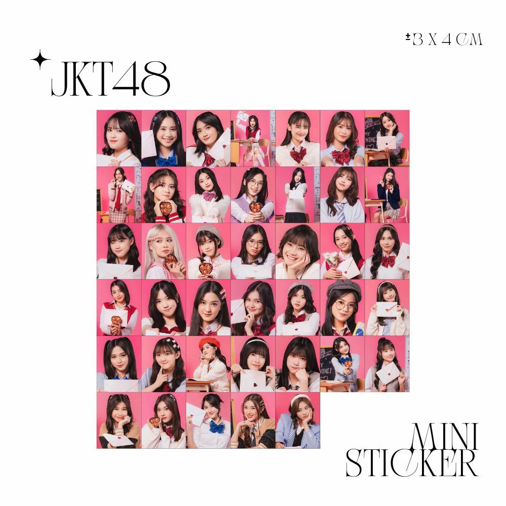 Jual MINI STIKER JKT48 LOVE LETTER (ISI : 50 PCS) STICKER CHROMO ...