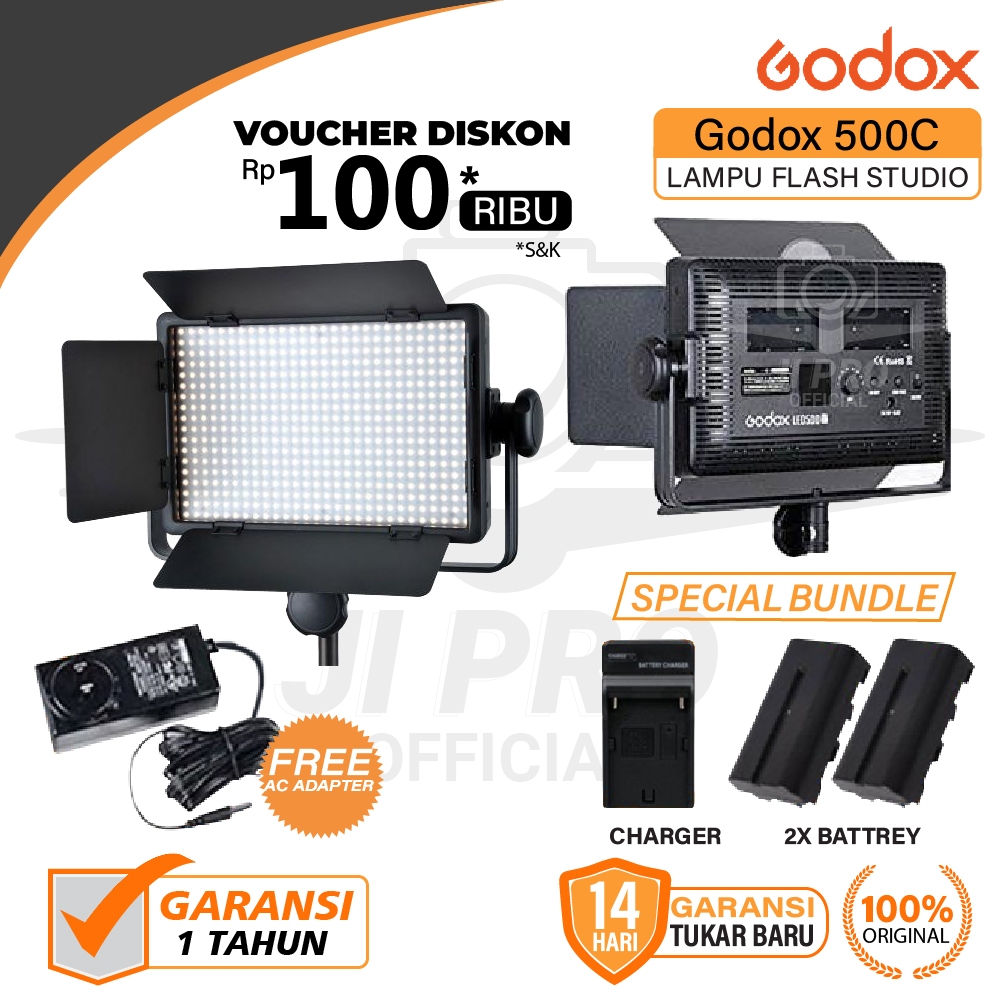Jual LED Video Light GODOX 500C 500 C LAMPU FLASH STUDIO with ...