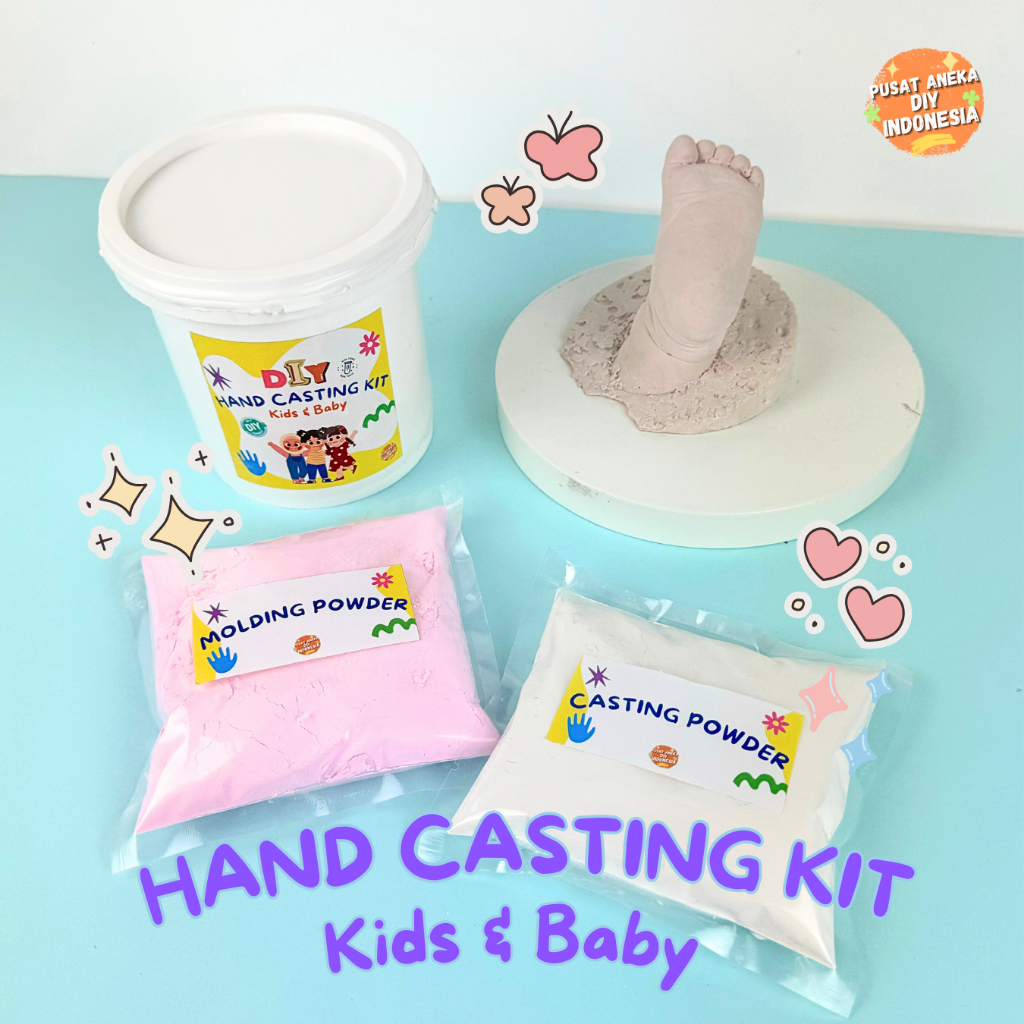 Jual DIY Hand Casting Kit 1 Set For Kids And Baby | Cetakan Patung ...