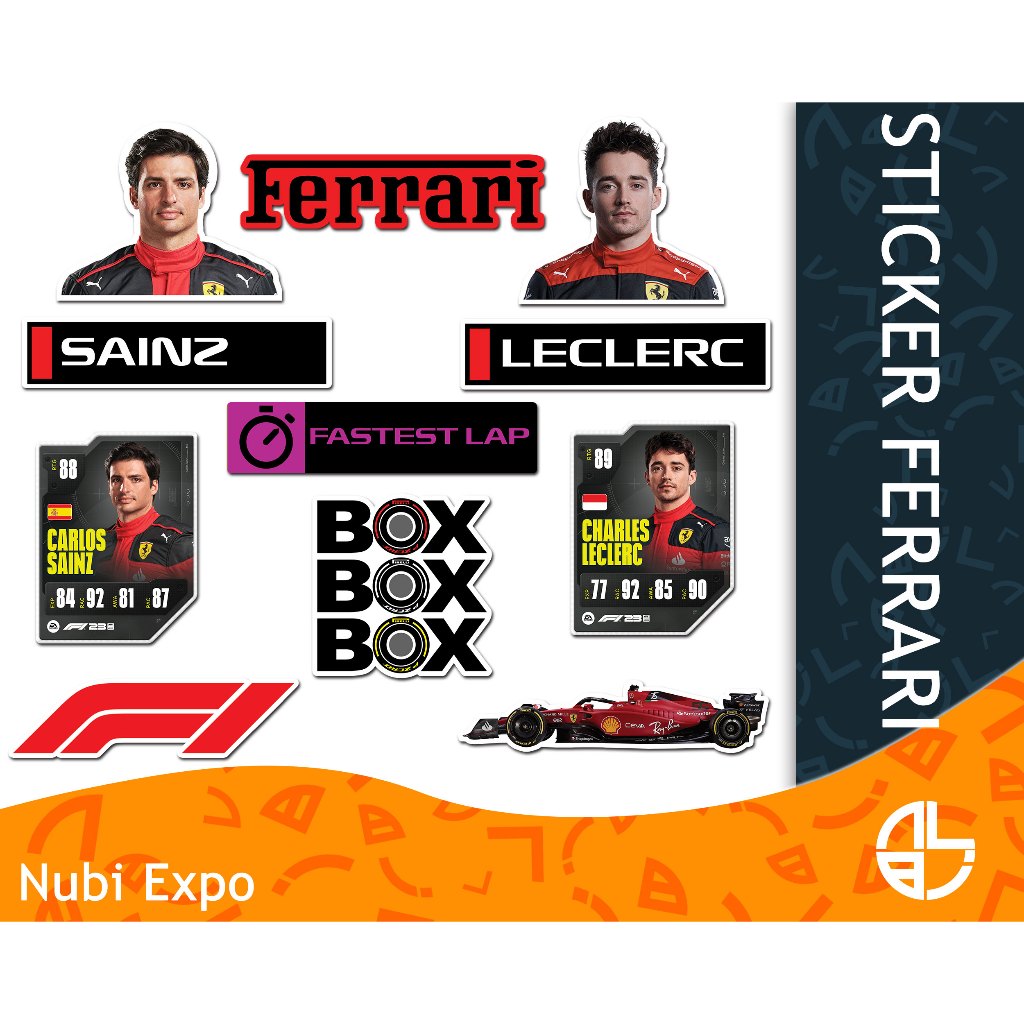 Jual Stiker Pack F1 FERRARI | Laptop Sticker F1 | Stiker Formula one ...