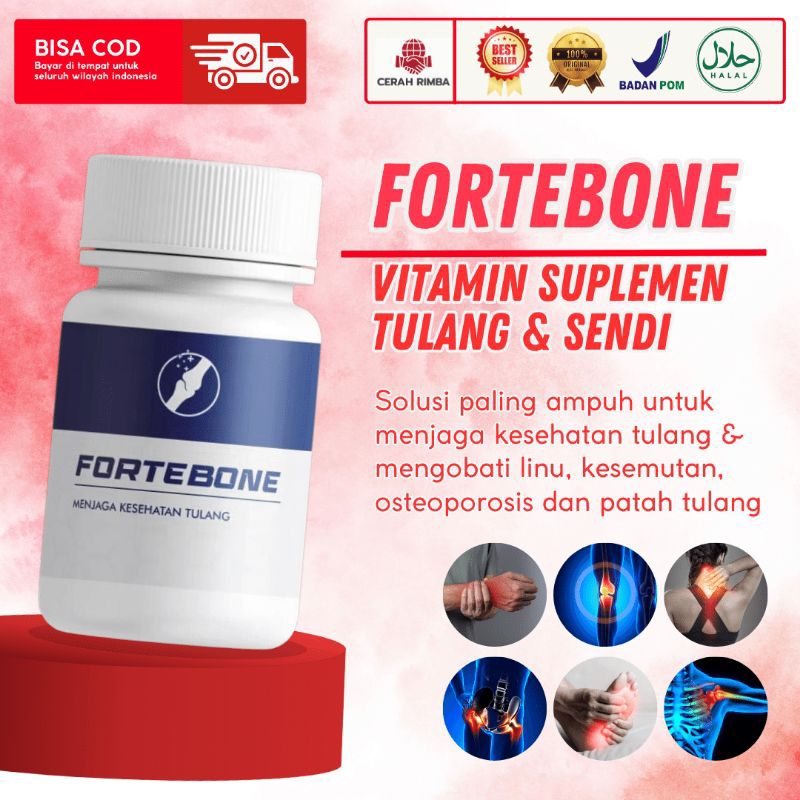 Jual FORTEBONE Vitamin Tulang dan Sendi Suplemen Kesehatan Tulang Obat ...