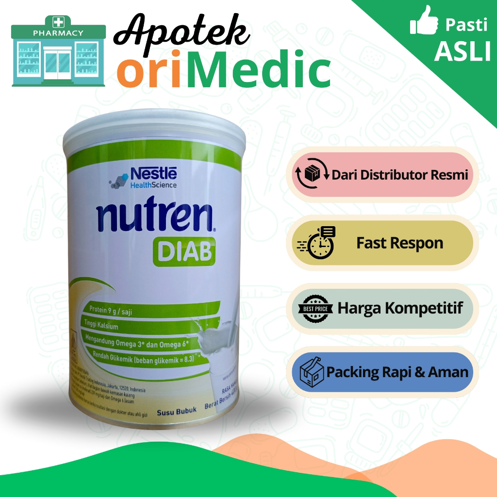 Jual Nutren Diab Vanilla 400 g | Shopee Indonesia