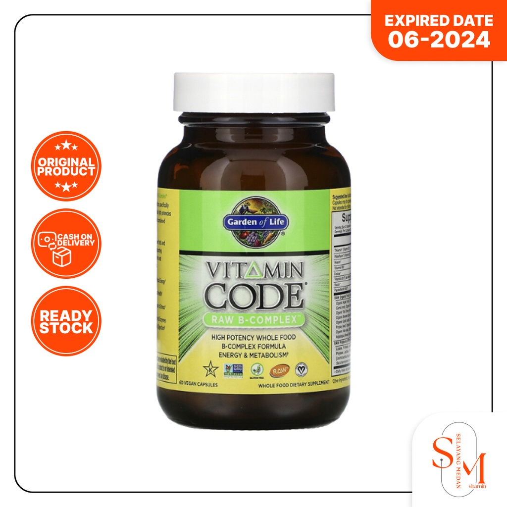 Jual Vitamin B Complex Garden Of Life Vitamin Code Raw B-Complex with ...