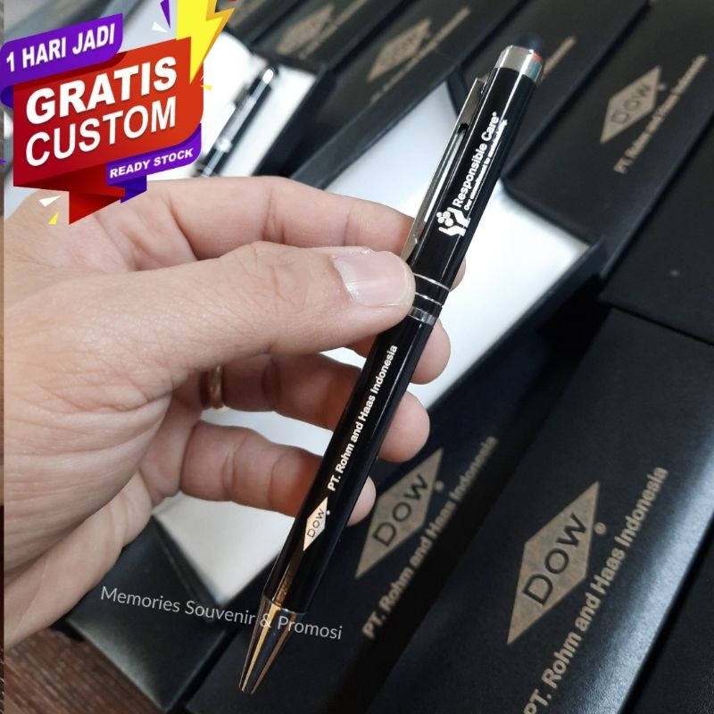 Jual Pulpen Metal Besar Stylus 2in1 Prrmium pen stylus grafir logo pen ...